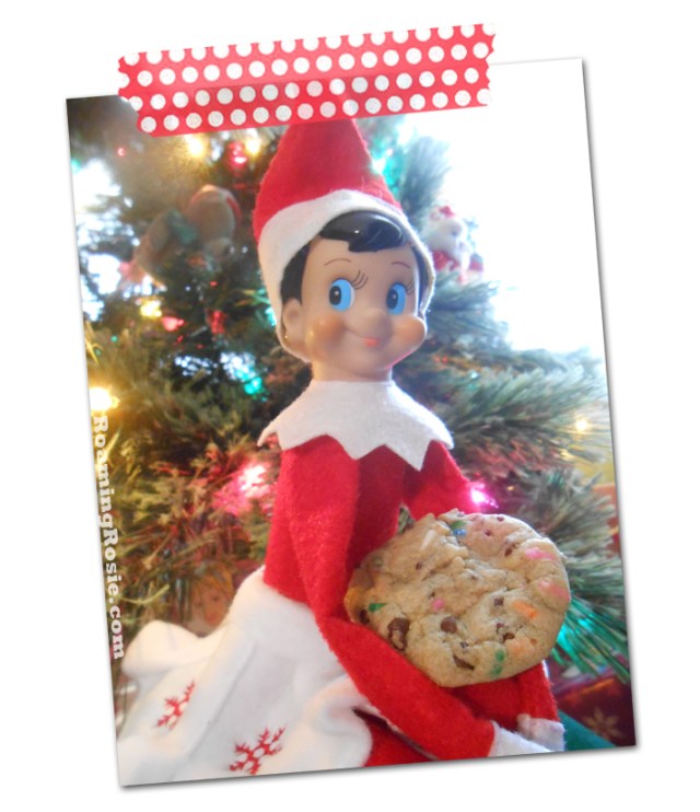 Elf-Sized Chocolate Chip Confetti Cookies | Roaming Rosie