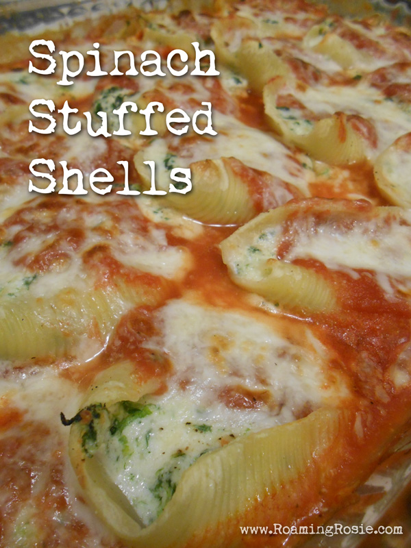Spinach Stuffed Shells | Roaming Rosie