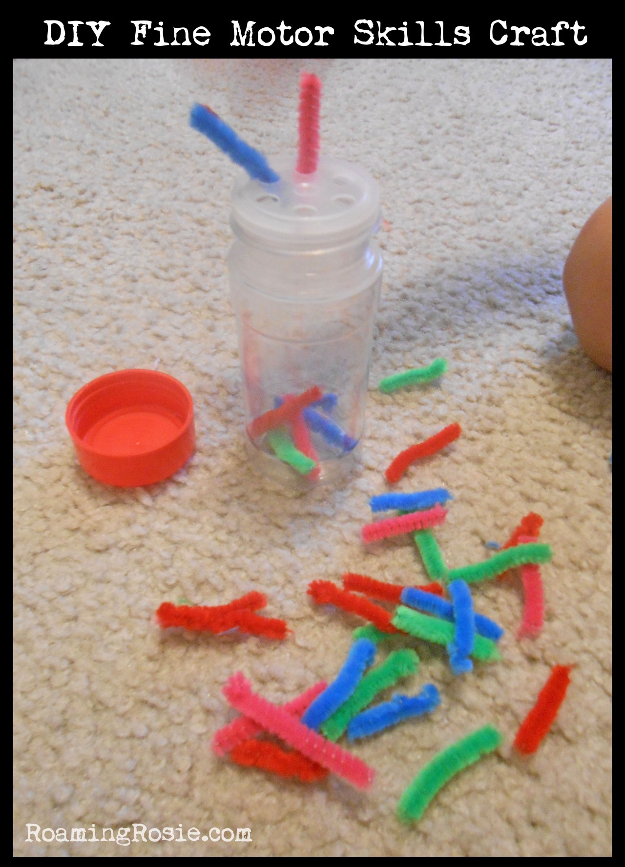 DIY Fine Motor Skills Craft for Toddlers with Pipe Cleaners | Roaming Rosie