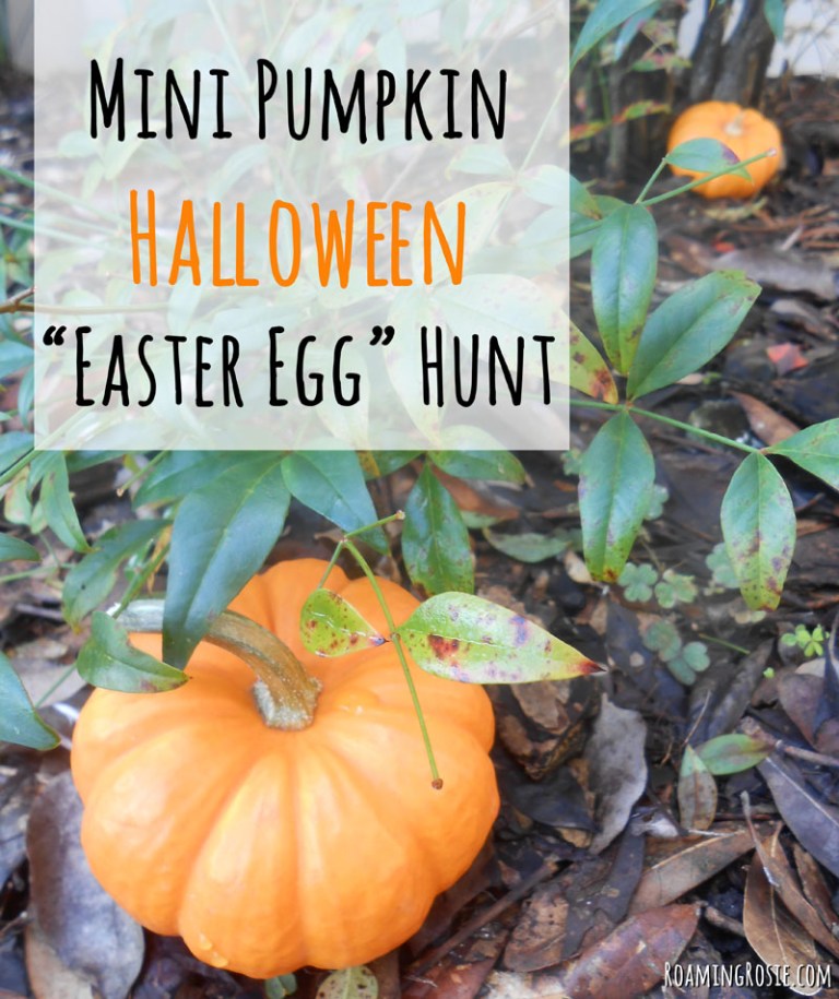 Halloween Mini Pumpkin {Easter Egg} Hunt & Decorating Glitter Pumpkins ...