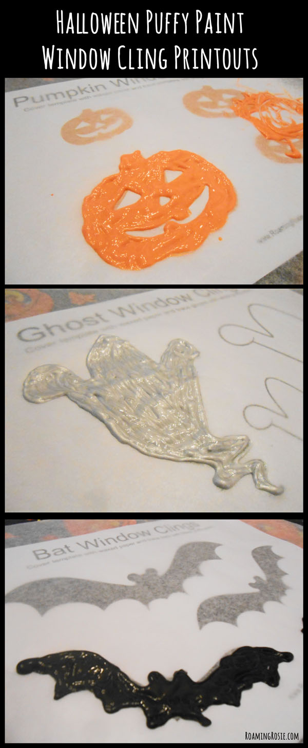 Halloween Puffy Paint Window Clings | Roaming Rosie