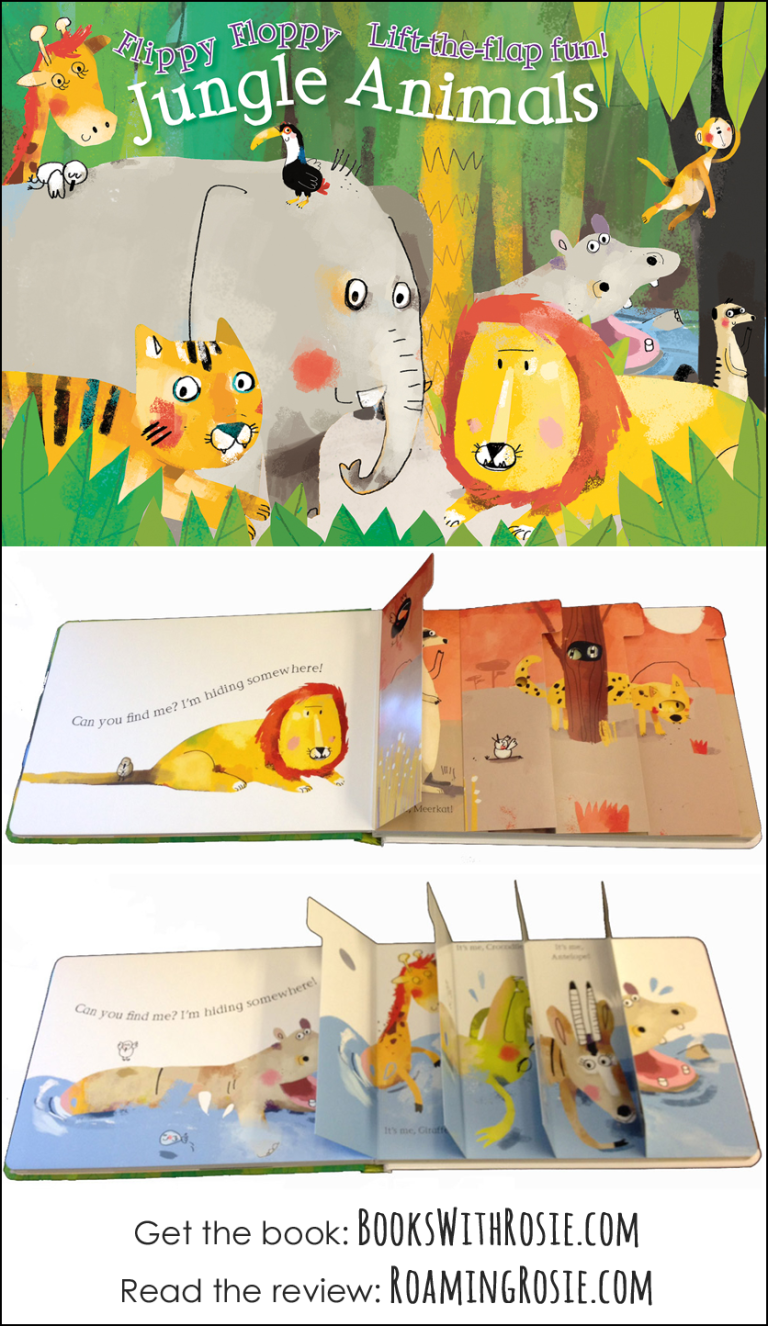 Book Review: Flippy Floppy Lift a Flap Jungle Animals | Roaming Rosie