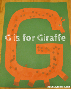 Letter G: Alphabet Activities for Kids | Roaming Rosie