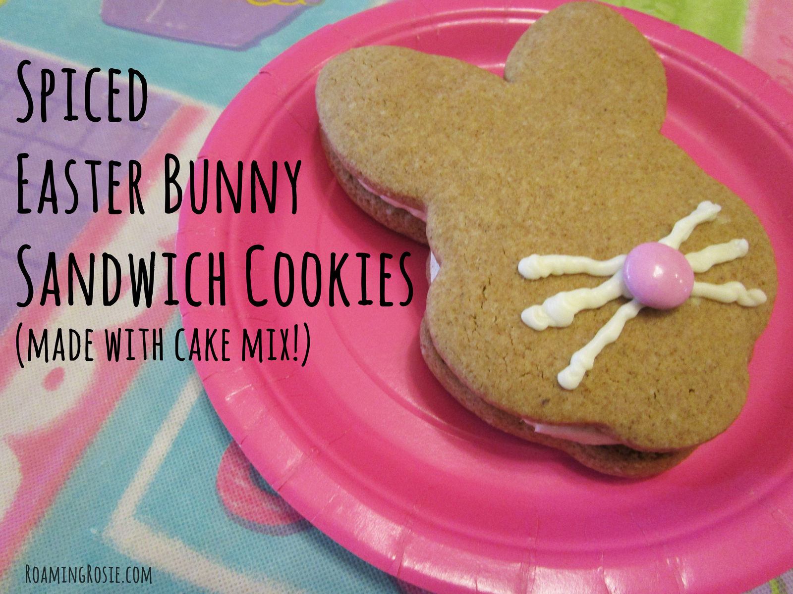 Easter Bunny Spiced Sandwich Cookies {take two} | Roaming Rosie