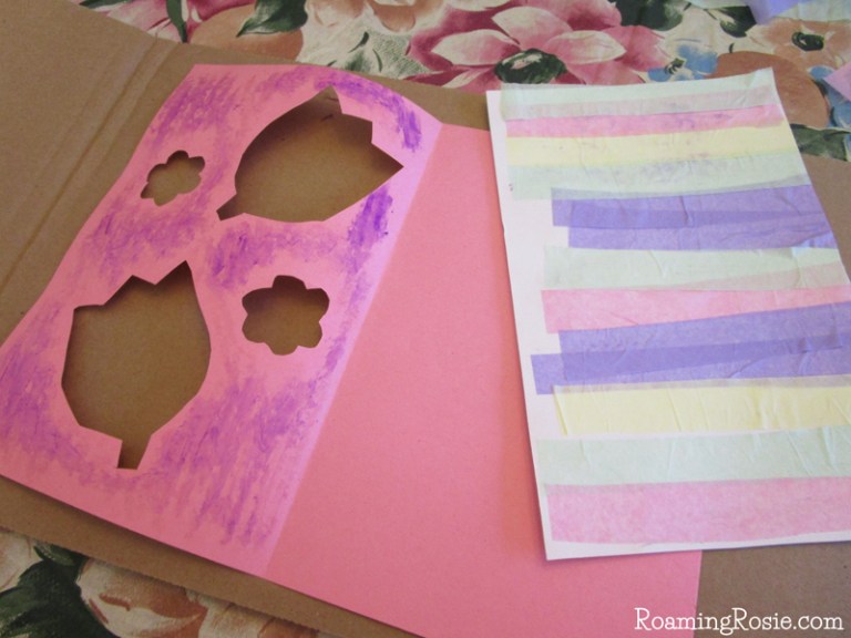 Tissue Paper Flower Cut Out Cards (Made with Cookie Cutters!) | Roaming ...