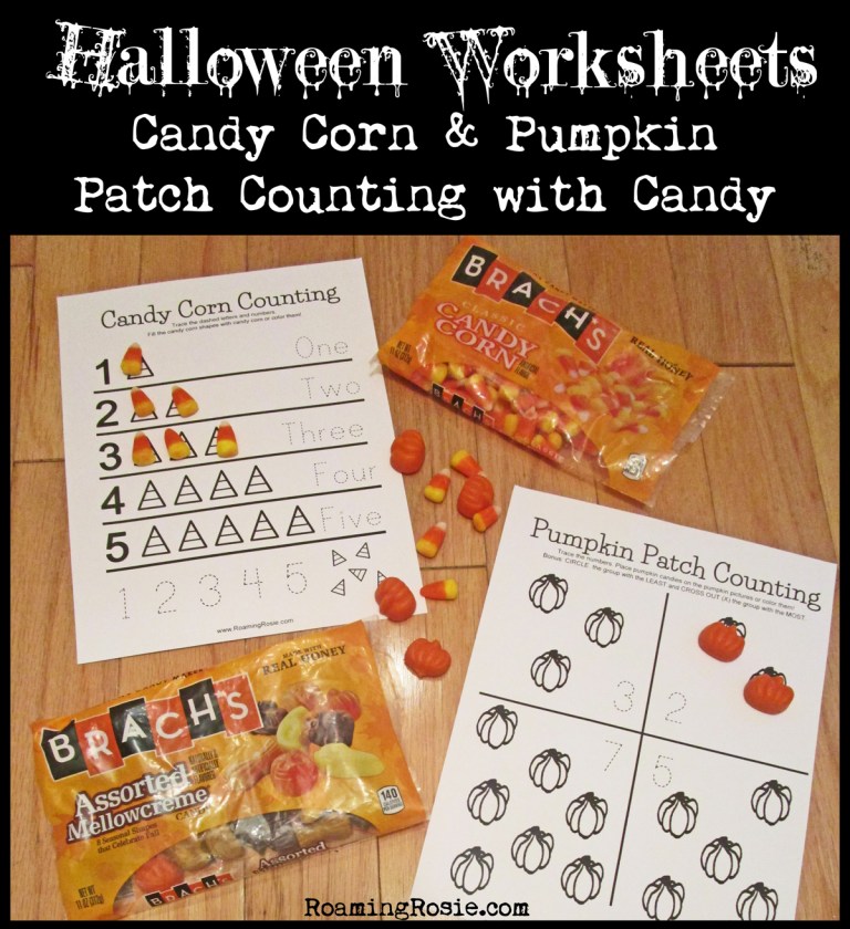 Candy Corn Counting Math Worksheets {Free Printables} | Roaming Rosie