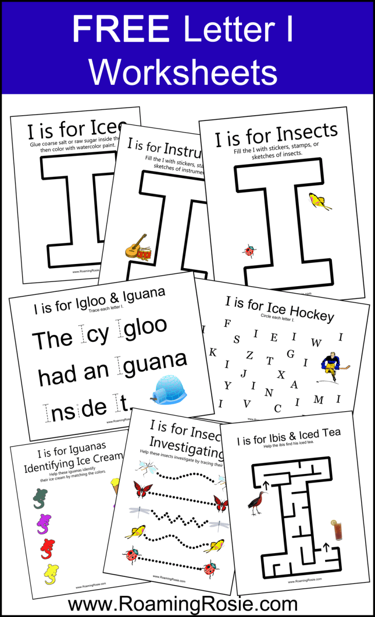 Letter I: Free Alphabet Worksheets for Kids | Roaming Rosie