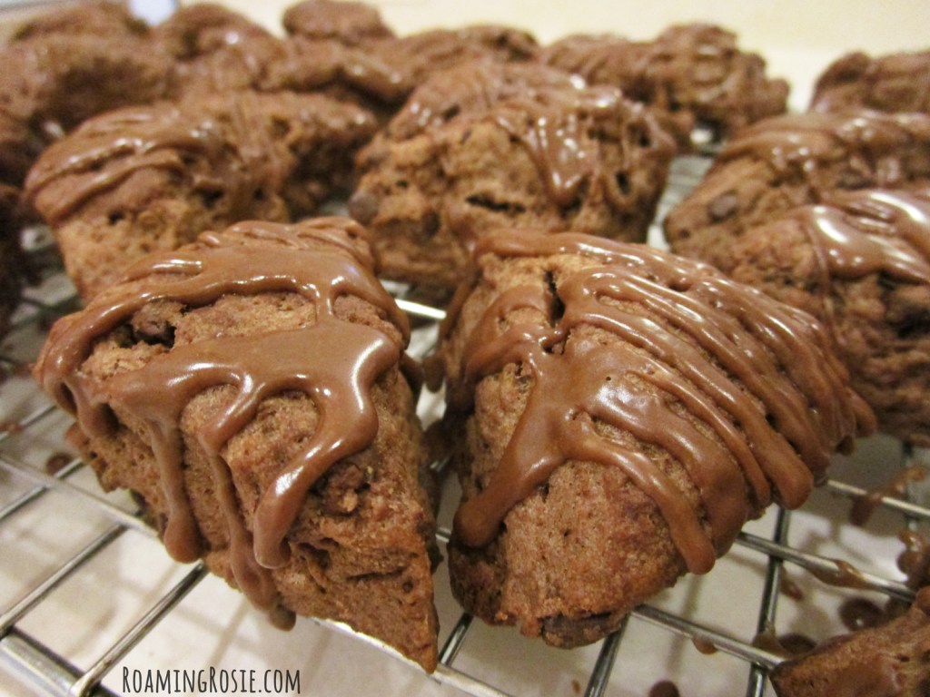 Triple Chocolate Iced Scones | Roaming Rosie