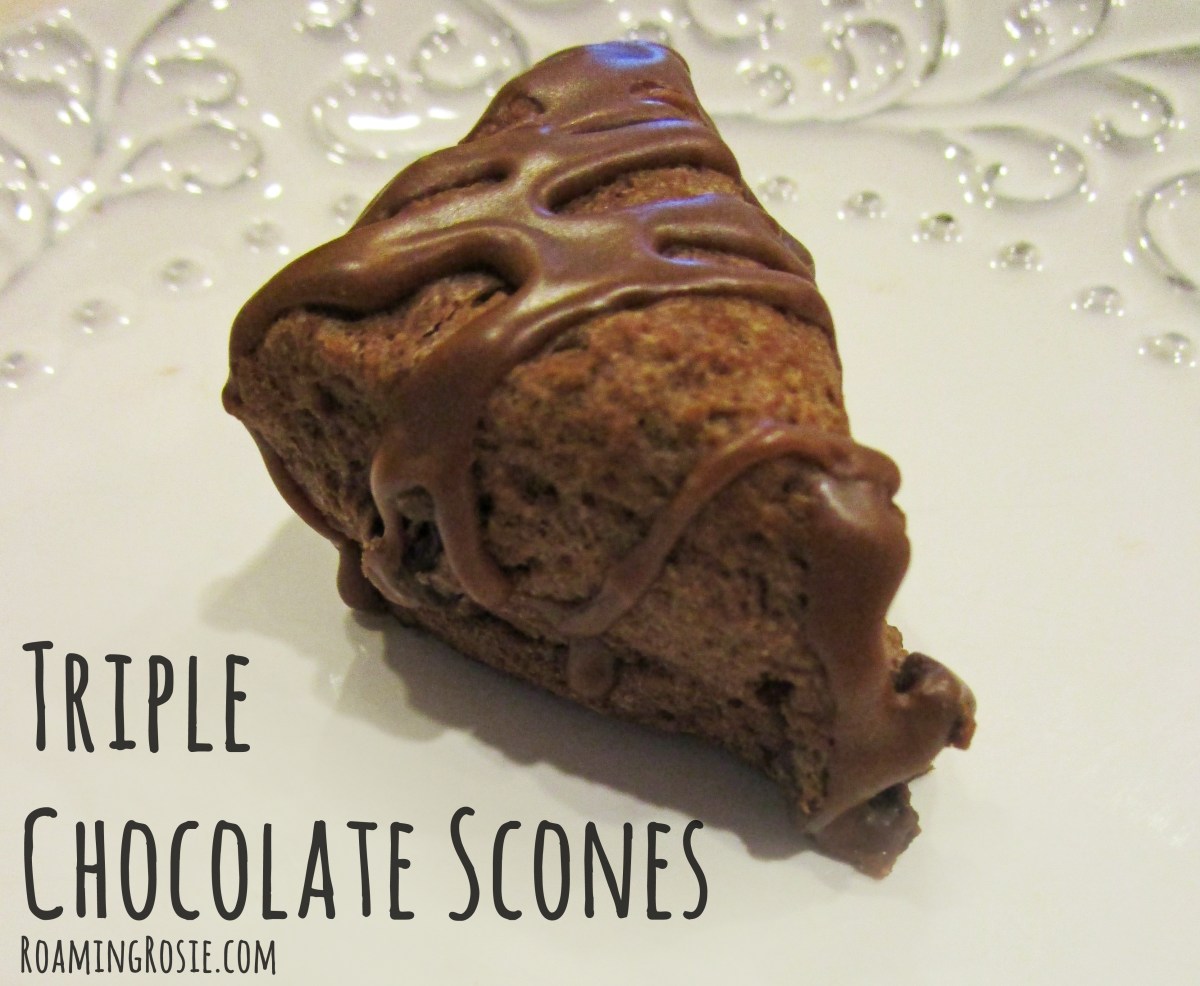 Triple Chocolate Iced Scones | Roaming Rosie